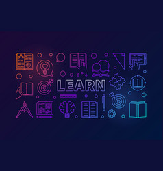 Design concept of word education website banner Vector Image