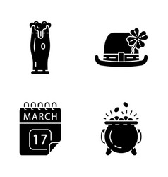 Saint patricks day glyph icon Royalty Free Vector Image