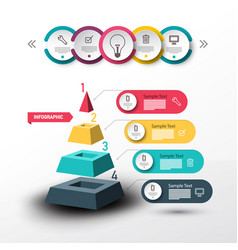 Modern data flow chart circle presentation Vector Image