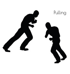 Man in pulling action pose Royalty Free Vector Image