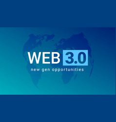 Web 3 world technology digital background web3 Vector Image