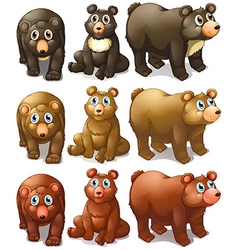Set clip art teddy bears Royalty Free Vector Image