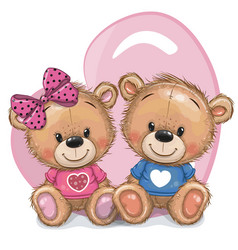 Cute cartoon teddy bear girl with bubble gum Vector Image