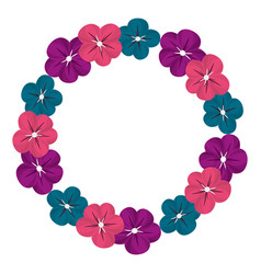 Round flowers decoration design Royalty Free Vector Image