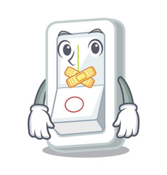 Crazy light switch above cartoon wooden wall Vector Image