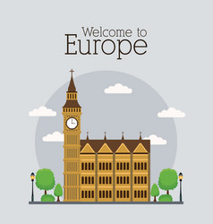 Welcome to europe Royalty Free Vector Image - VectorStock