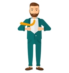 Man taking off jacket Royalty Free Vector Image