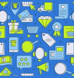 Ecommerce online shopping seamless background Vector Image