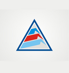 Triangle arrow company logo Royalty Free Vector Image