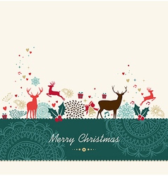 Merry christmas holiday elements 3d Royalty Free Vector