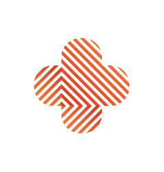 Decorative isolated logo of cross on white Vector Image
