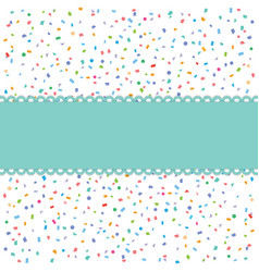 Colorful confetti banner Royalty Free Vector Image
