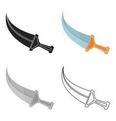 Khanjar icon in black style isolated on white Vector Image