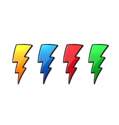 Comic cartoon lightning bolt and cloud Royalty Free Vector