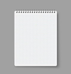 Notebook line squared dot diary template notepad Vector Image