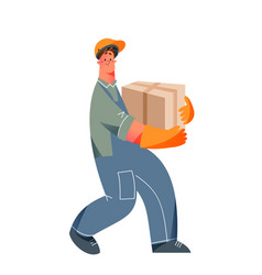 Cartoon cardboard box Royalty Free Vector Image