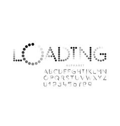 Loading bar style font alphabet letters and Vector Image
