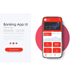 Online banking mobile apps ui ux gui set Vector Image