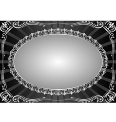Silver background with royal frame Royalty Free Vector Image