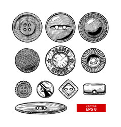 Sewing buttons set Royalty Free Vector Image - VectorStock