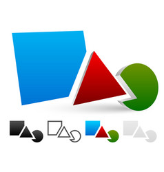 Basic Shapes Matching Quiz Learning 2D shapes for Vector Image