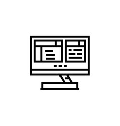 Keyboard icon computer component icon outline Vector Image