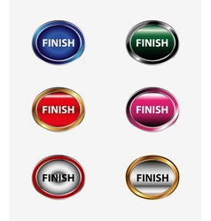 Finish button Royalty Free Vector Image - VectorStock