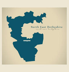 Modern map - amber valley district uk Royalty Free Vector