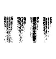 Set of black motorcycle tire tread print Vector Image