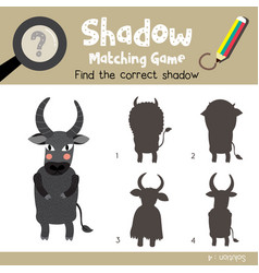 Shadow matching game arctic animal Royalty Free Vector Image