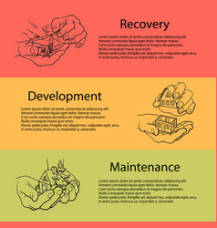 Business concept of recovery development Vector Image
