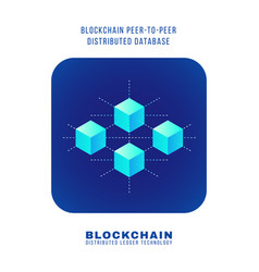 Blockchain distributed ledger technology Vector Image