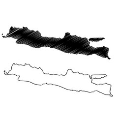 Java island map Royalty Free Vector Image - VectorStock