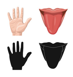 Isolated object of human and part icon collection Vector Image