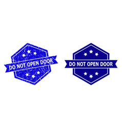 Do not open window stamp with rubber style Vector Image