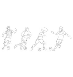 Football soccer players group Royalty Free Vector Image