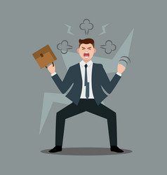 Big boss on workplace Royalty Free Vector Image