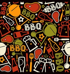 Grill barbecue seamless pattern Royalty Free Vector Image