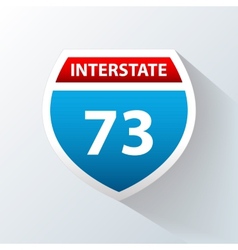 Isolated Interstate Sign Royalty Free Vector Image