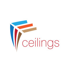 Set ceiling logos and stretch ceilings Royalty Free Vector