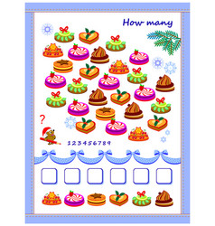 Math education for children count quantity Vector Image