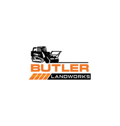 Butler logo template heavy equipment logo Vector Image