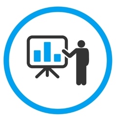 Presentation Gradient Round Icon Royalty Free Vector Image