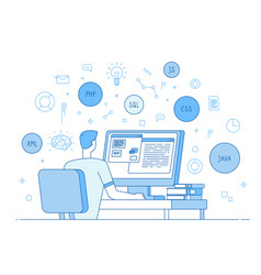 Coding concept website development and app Vector Image