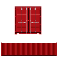 Container front or back view Royalty Free Vector Image