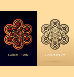 Diamond lotus logo concept creative minimal Vector Image