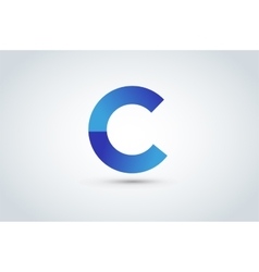 C letter dots logo design with oval shape Vector Image