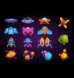 Fantasy cartoon planet fantastic alien planets Vector Image