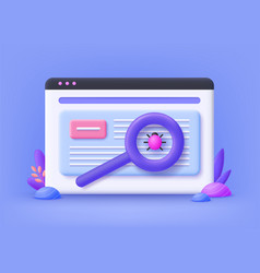 Software testing concept banner header Royalty Free Vector