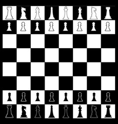 Chess board layout Royalty Free Vector Image - VectorStock